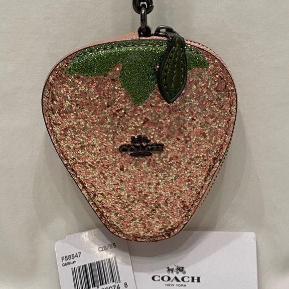 Coach | Bags | Coach Strawberry Glitter Coin Case Nwt | Poshmark